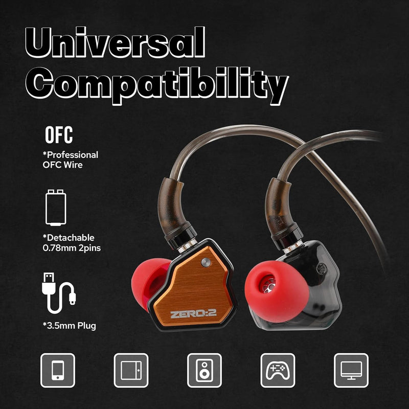 7HZ x Crinacle Zero 2 IEM – 10mm Dynamic, Audiophile Earphones