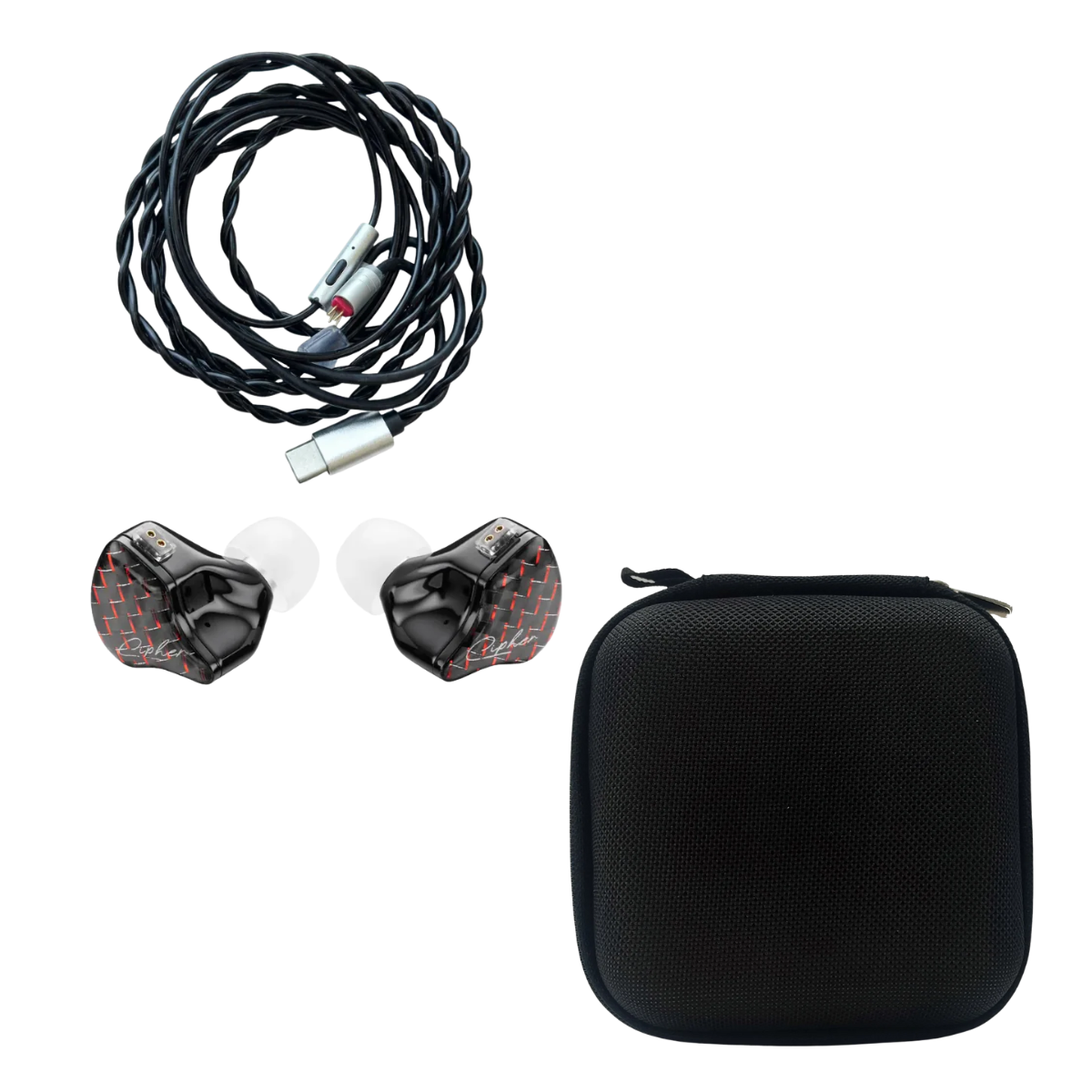 EarAcoustic Cipher Gaming IEM Type-C With Mic & EarAudio Carry Case