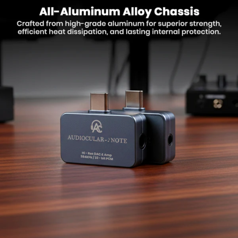 AUDIOCULAR Note Hi-Res Portable DAC Dongle | 4.4mm & 3.5mm Output