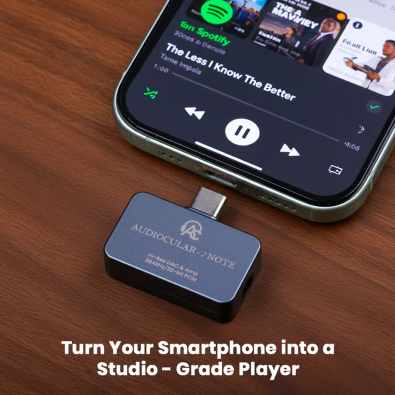 AUDIOCULAR Note Hi-Res Portable DAC Dongle | 4.4mm & 3.5mm Output