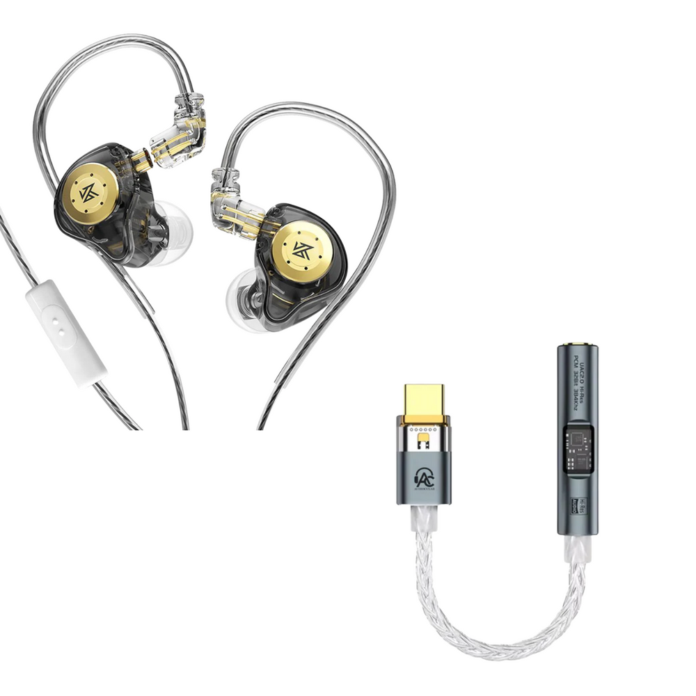 KZ EDX PRO IEM With Mic & Audiocular SPARK DAC